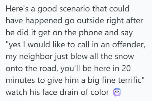 Homeowner watched his neighbor break snow removal rules, so he fired up ...