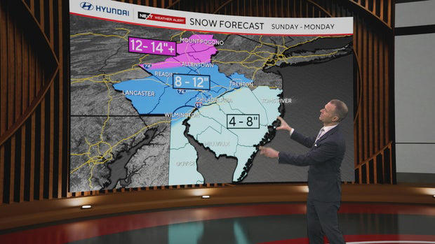 How much snow has fallen today? Totals around Philadelphia and the ...