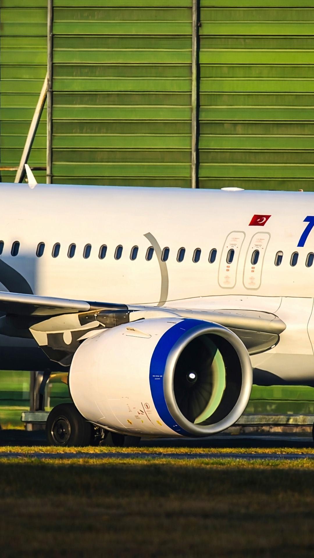 Jet engine roars during high power ground test