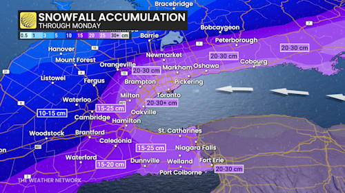 Near-whiteout conditions, 10-30+ cm of snowfall expected across ...