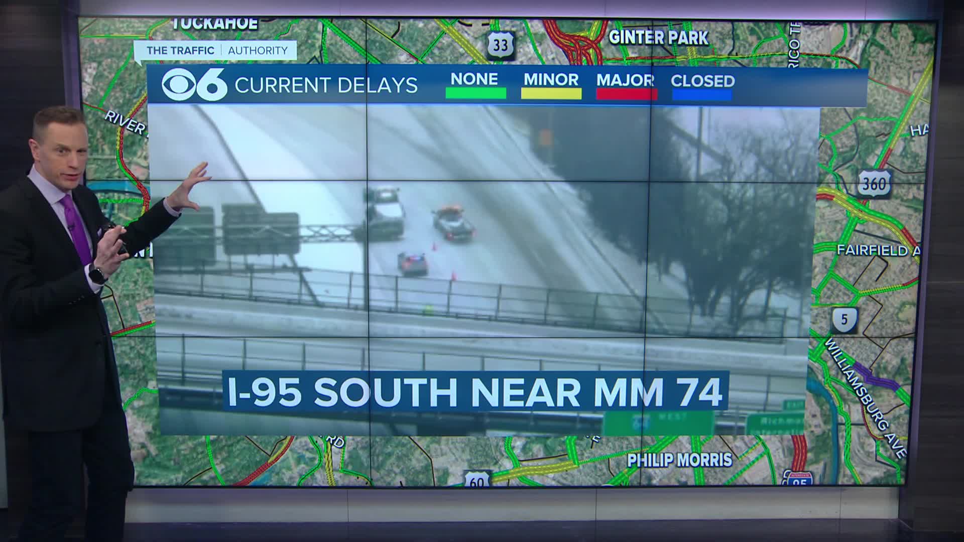 Car spins out on Interstate 95 south in Richmond: 'Roads are very slippery'