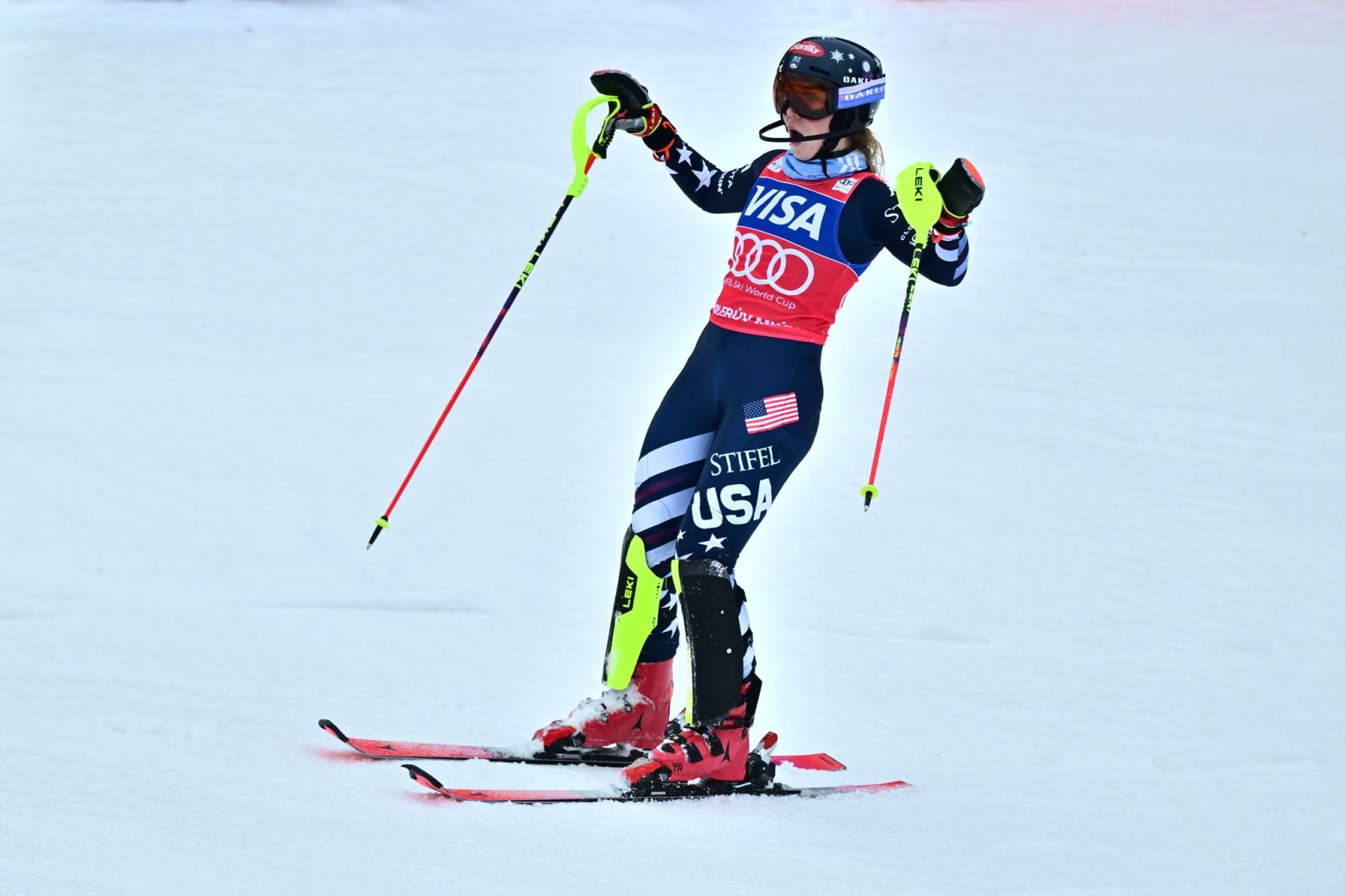 Shiffrin wins slalom, clinches a record ninth discipline title