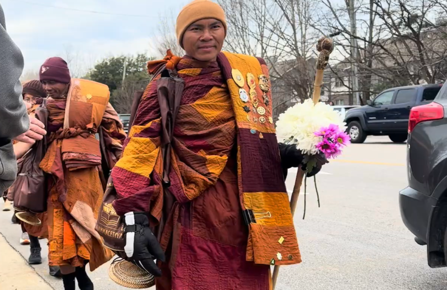 Monks 'Walk for Peace' Raleigh stop altered by weather; planned trek ...