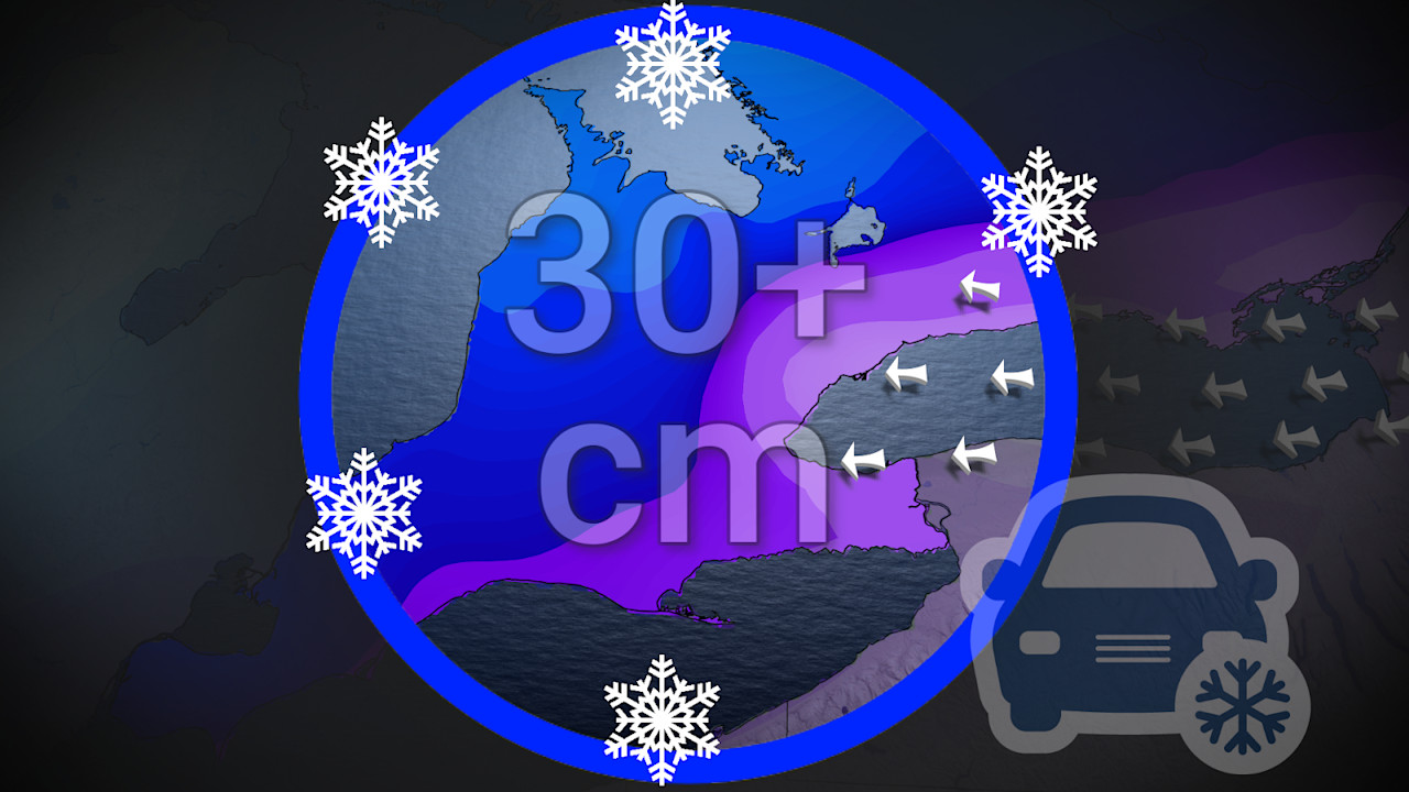 Near-whiteout conditions, 10-30+ cm of snowfall expected across ...