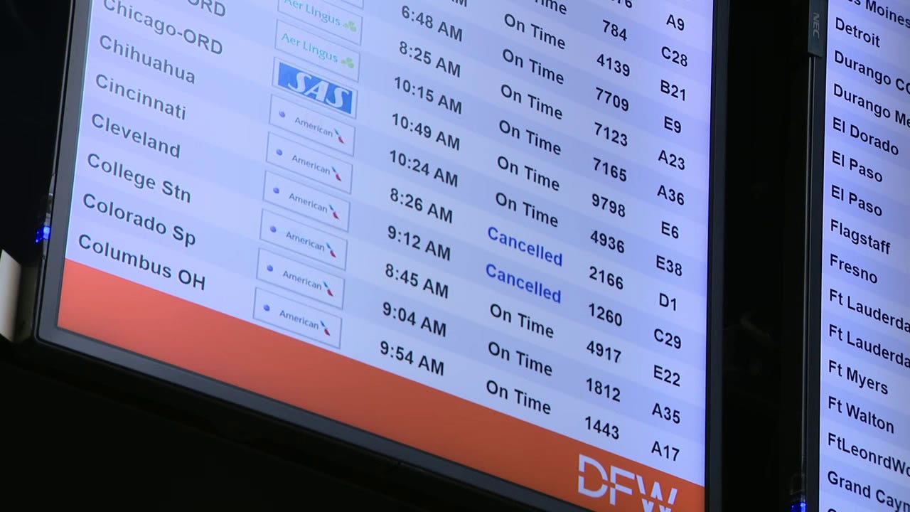 Dallas winter storm: Ground stop issued at DFW Airport, mass flight ...