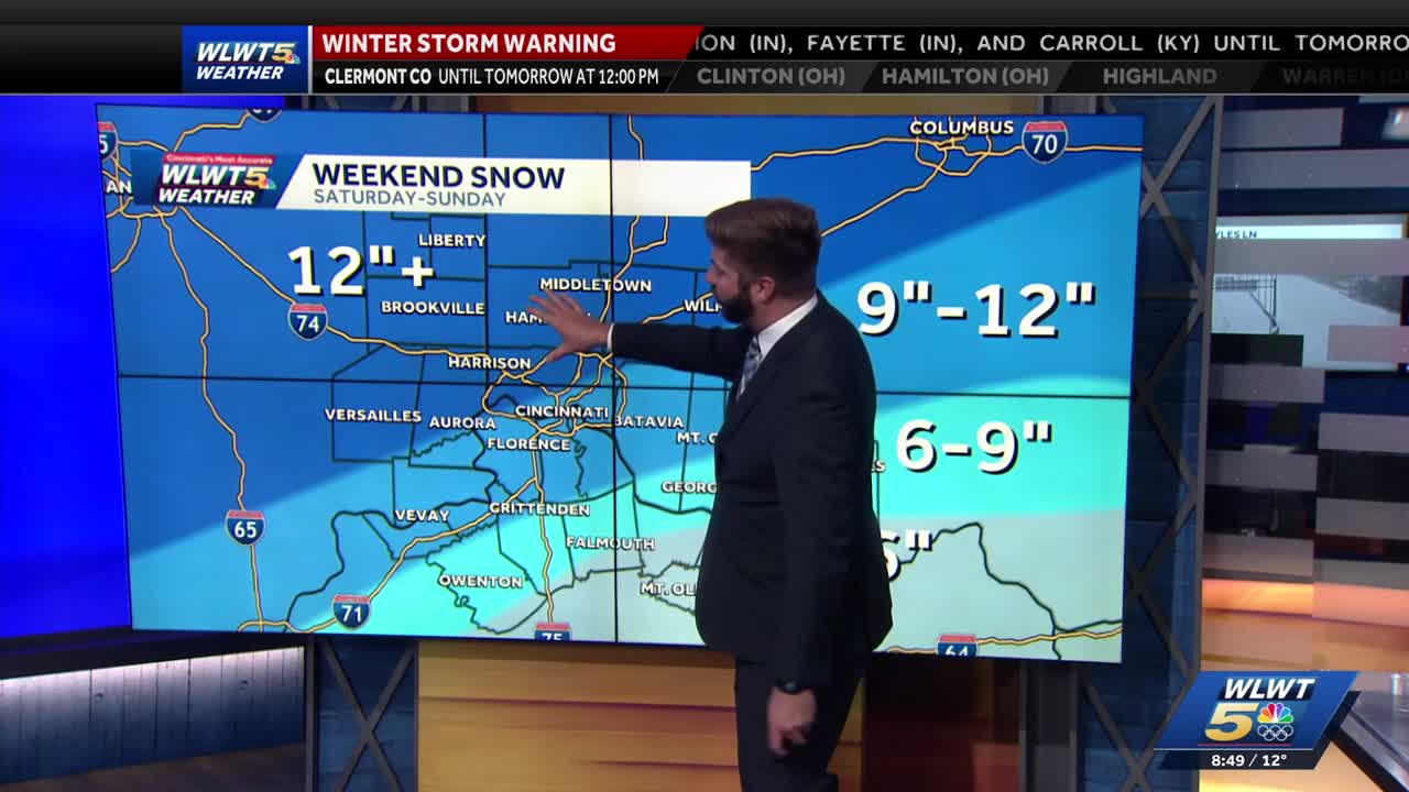 Tracking major winter storm as it moves through the Cincinnati region