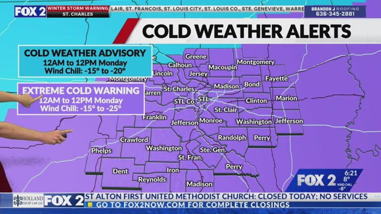 How much more snow will St. Louis get Sunday?