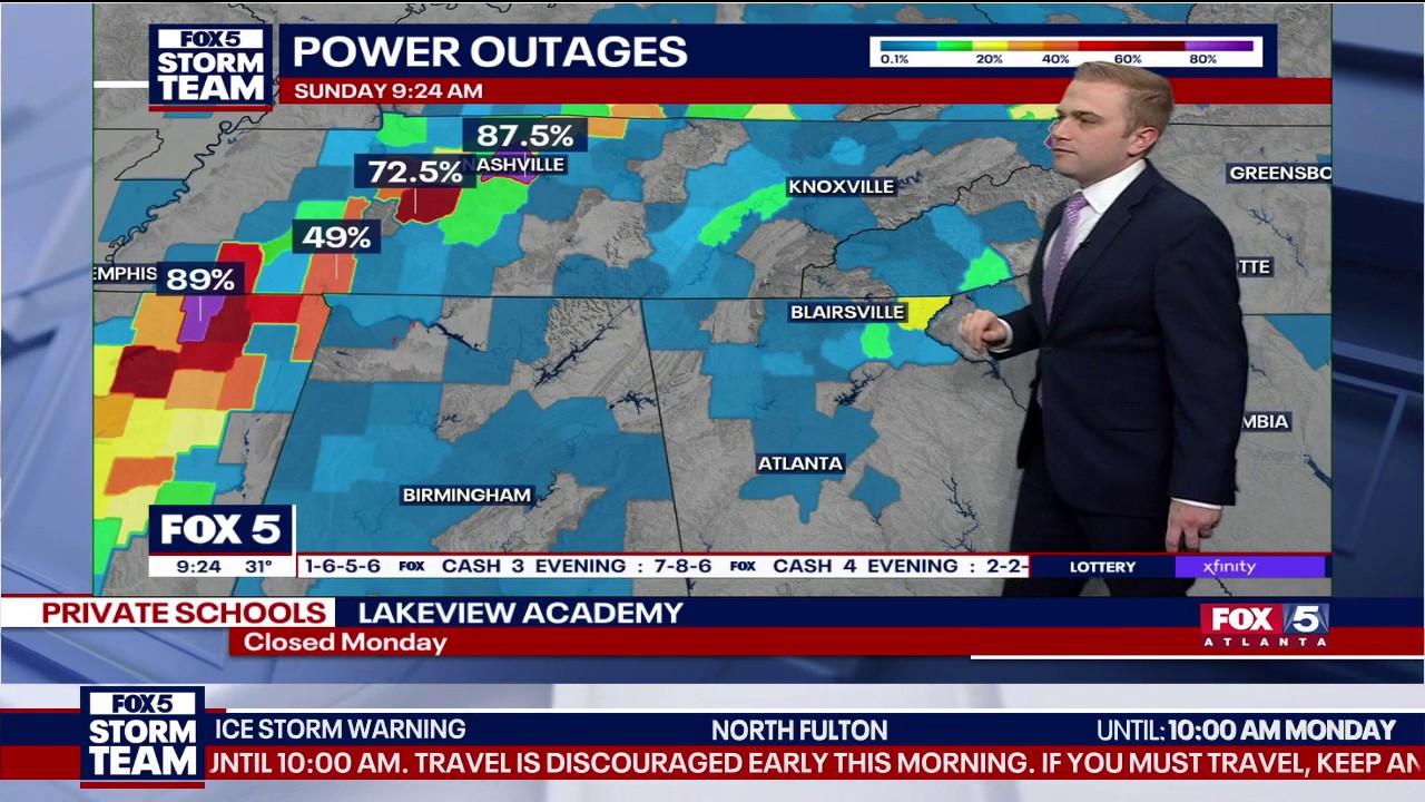 Neatly 20k power outages in Georgia