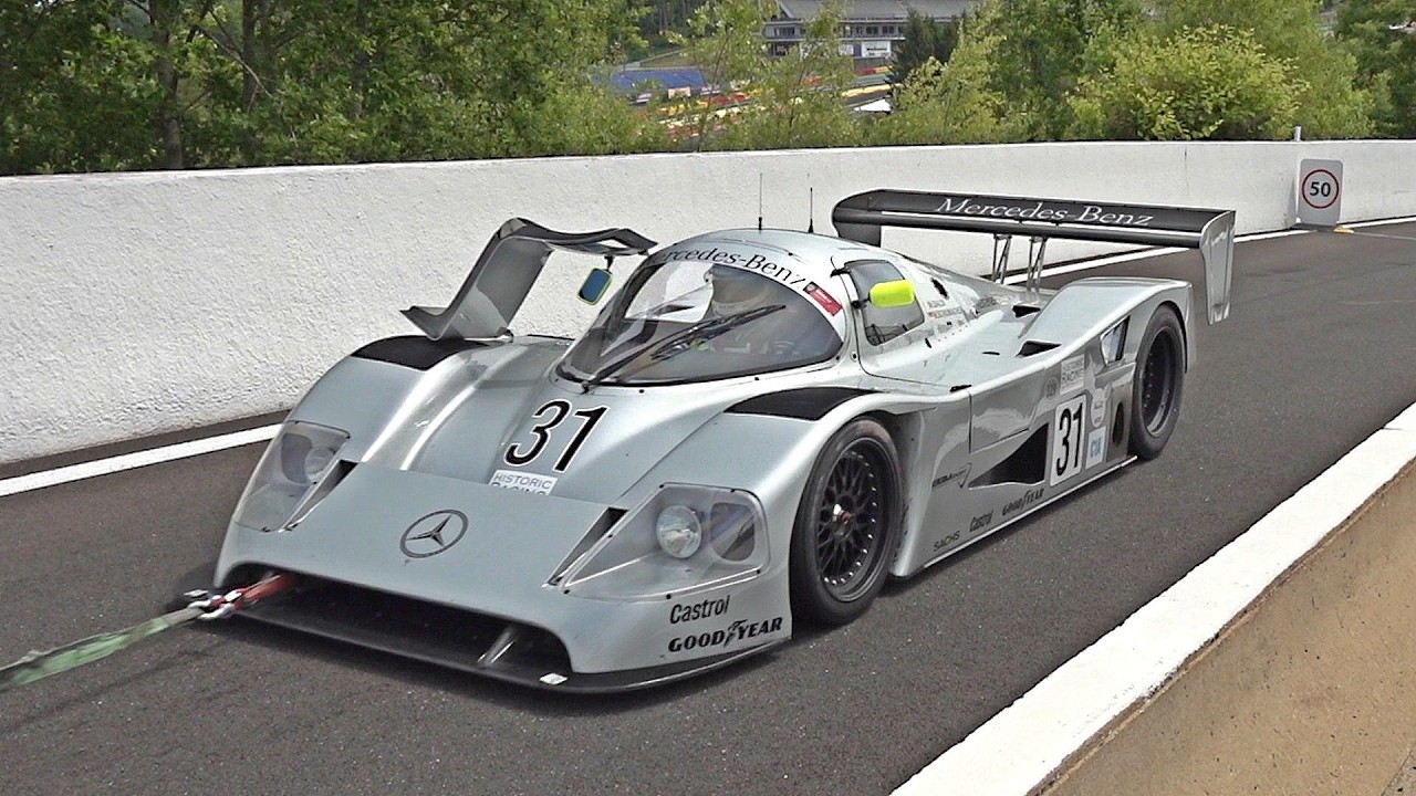 Mercedes-Benz SLS AMG GT3 and Sauber C11 on track at Spa Francorchamps