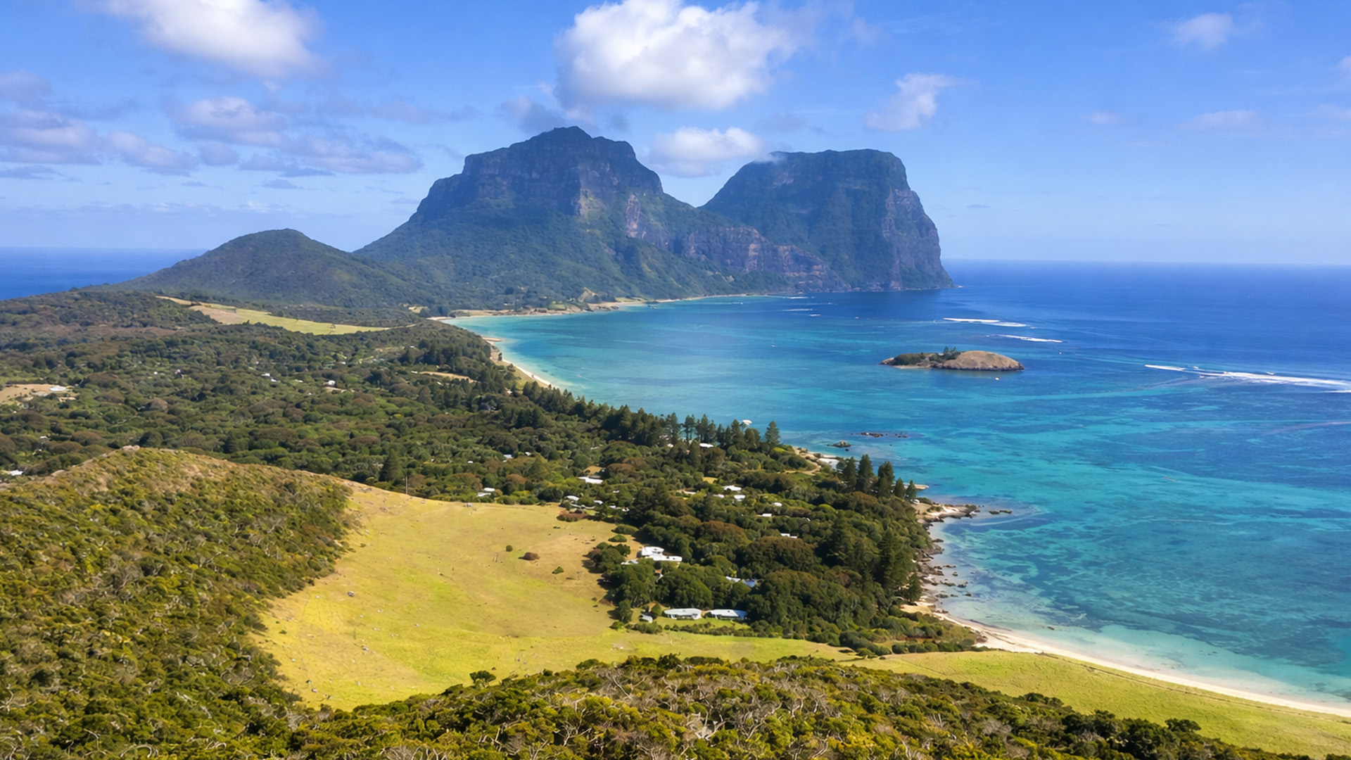 Where mountains rise from the ocean