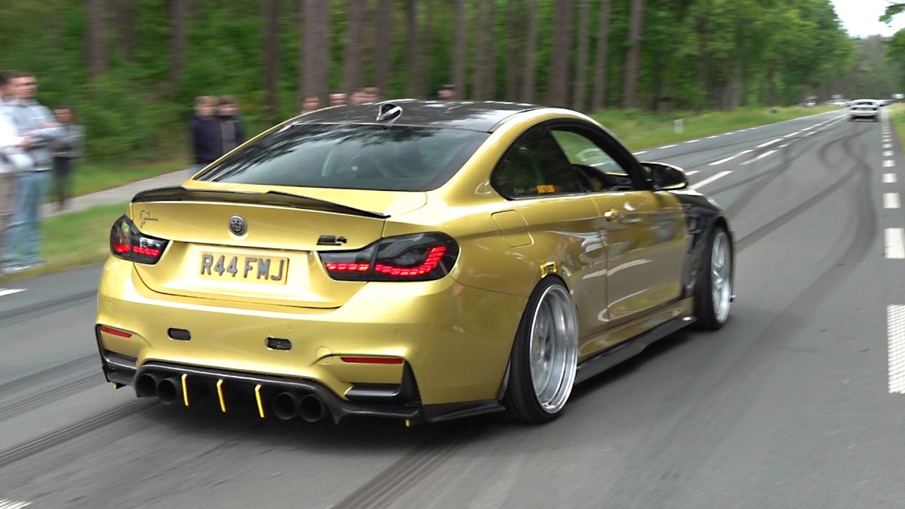 Modified BMWs exit car festival with dramatic moments