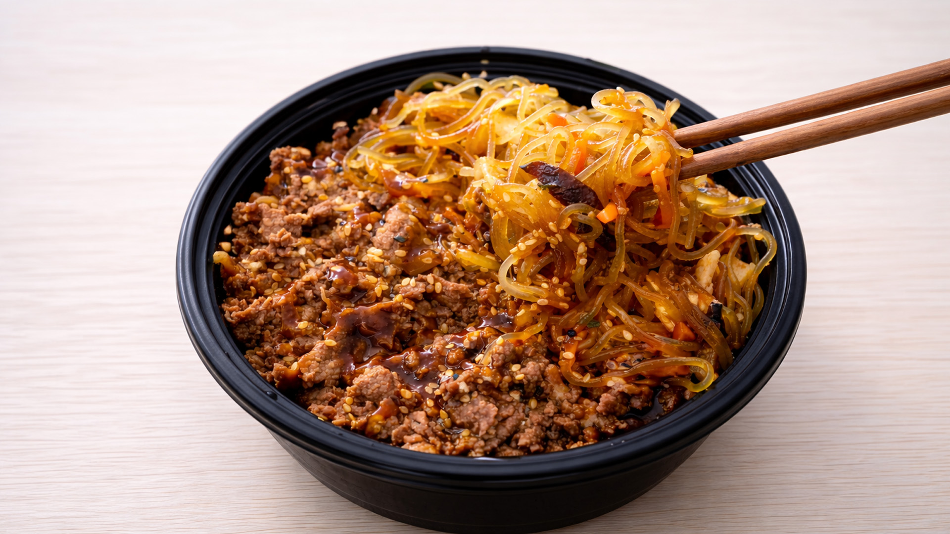 Trying popular foods at a Korean grocery store