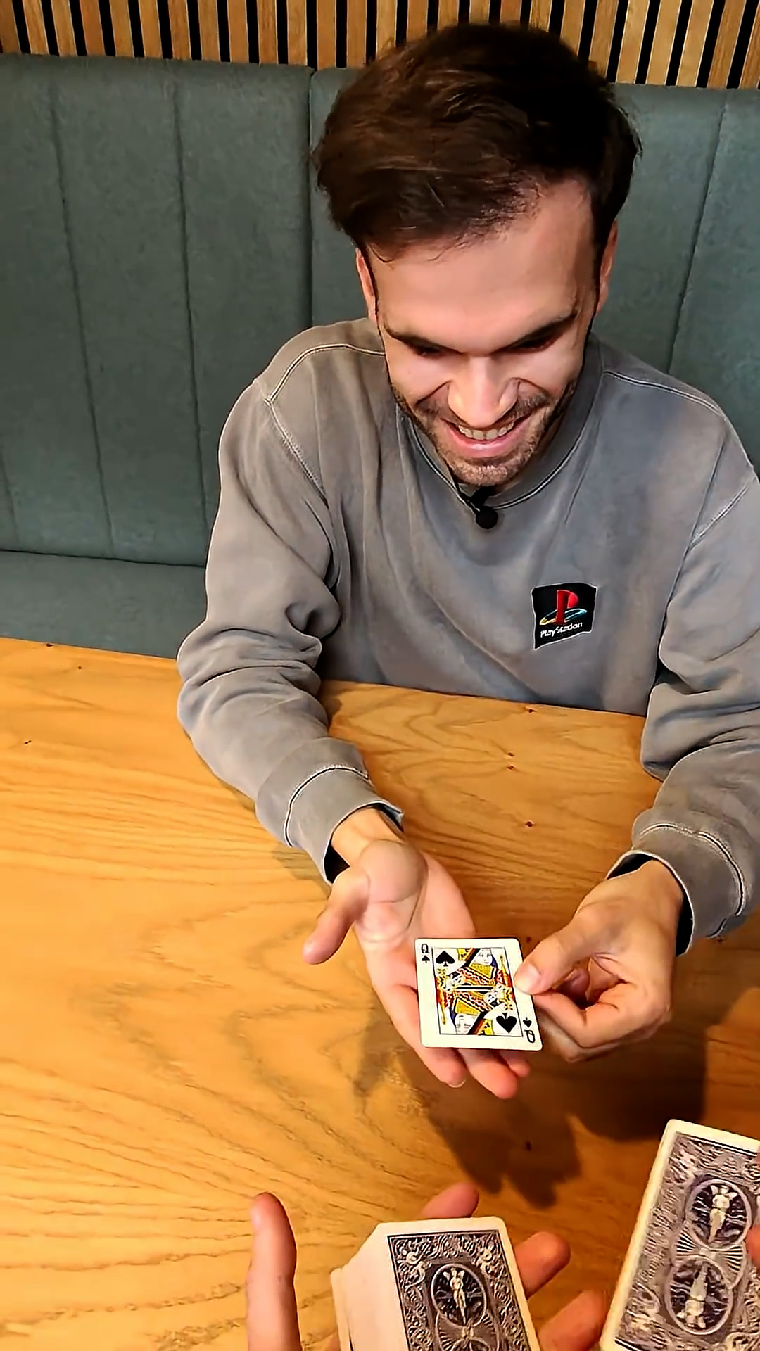 The two cards swapped instantly