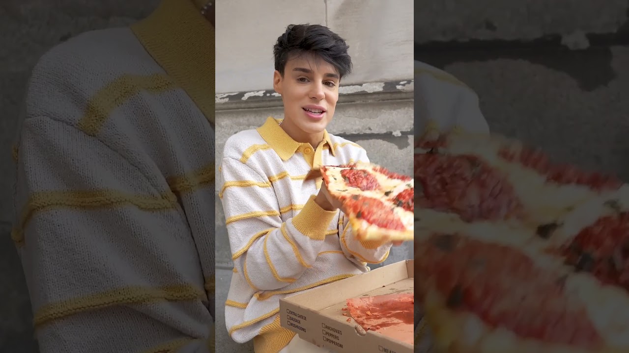 Watch what happens when a European tries authentic New York pizza