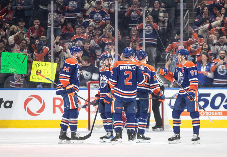 Edmonton Oilers defenceman Evan Bouchard joins elite company with six ...