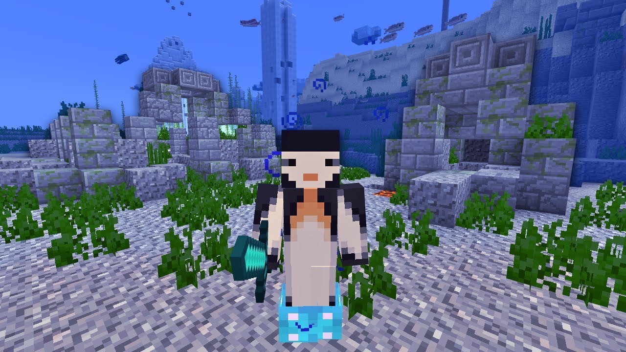 Minecraft Xbox underwater ruins exploration