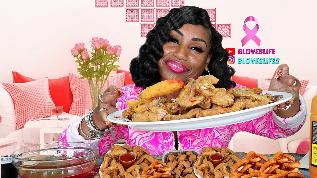 Fried wings and rings mukbang chaos