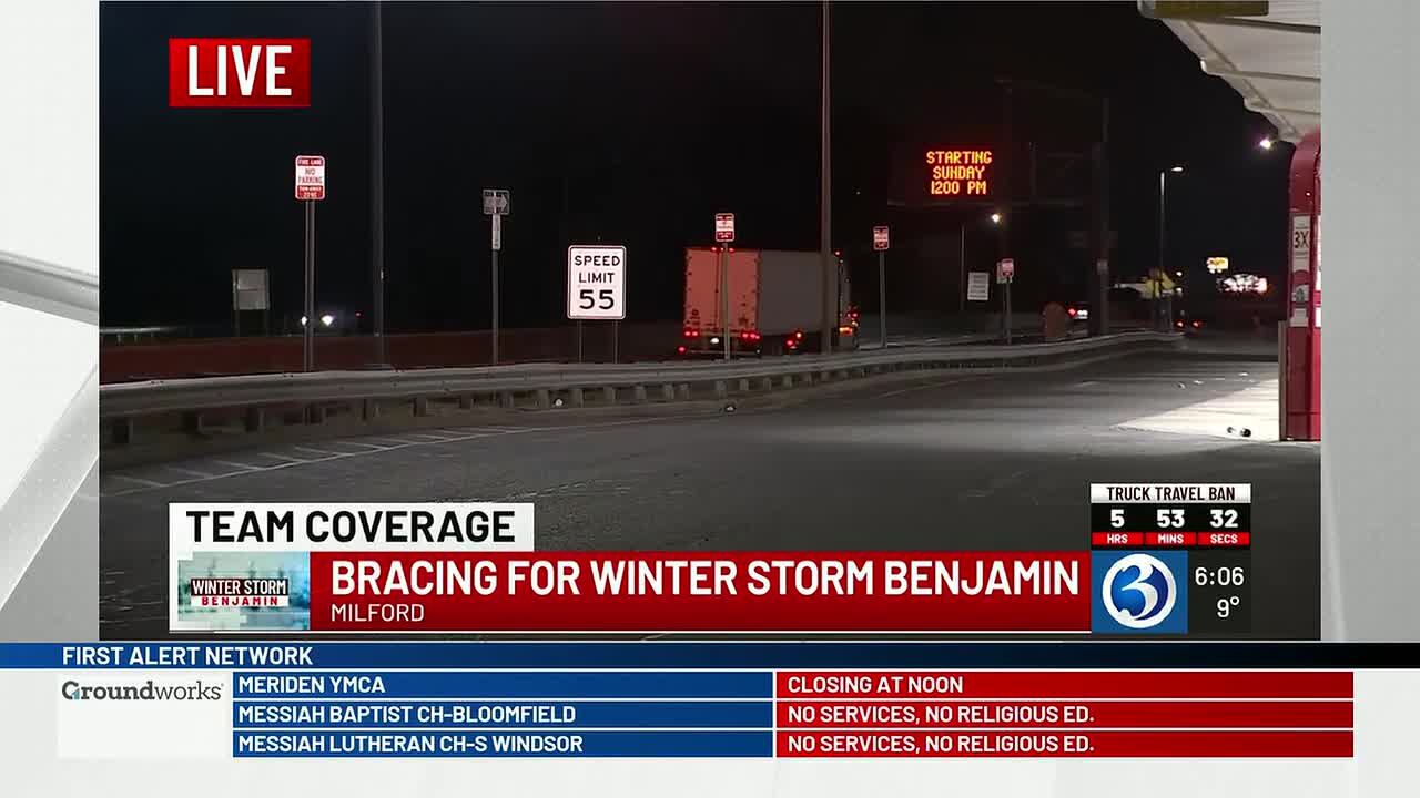 Road crews prepare for winter storm Benjamin as parking bans take effect