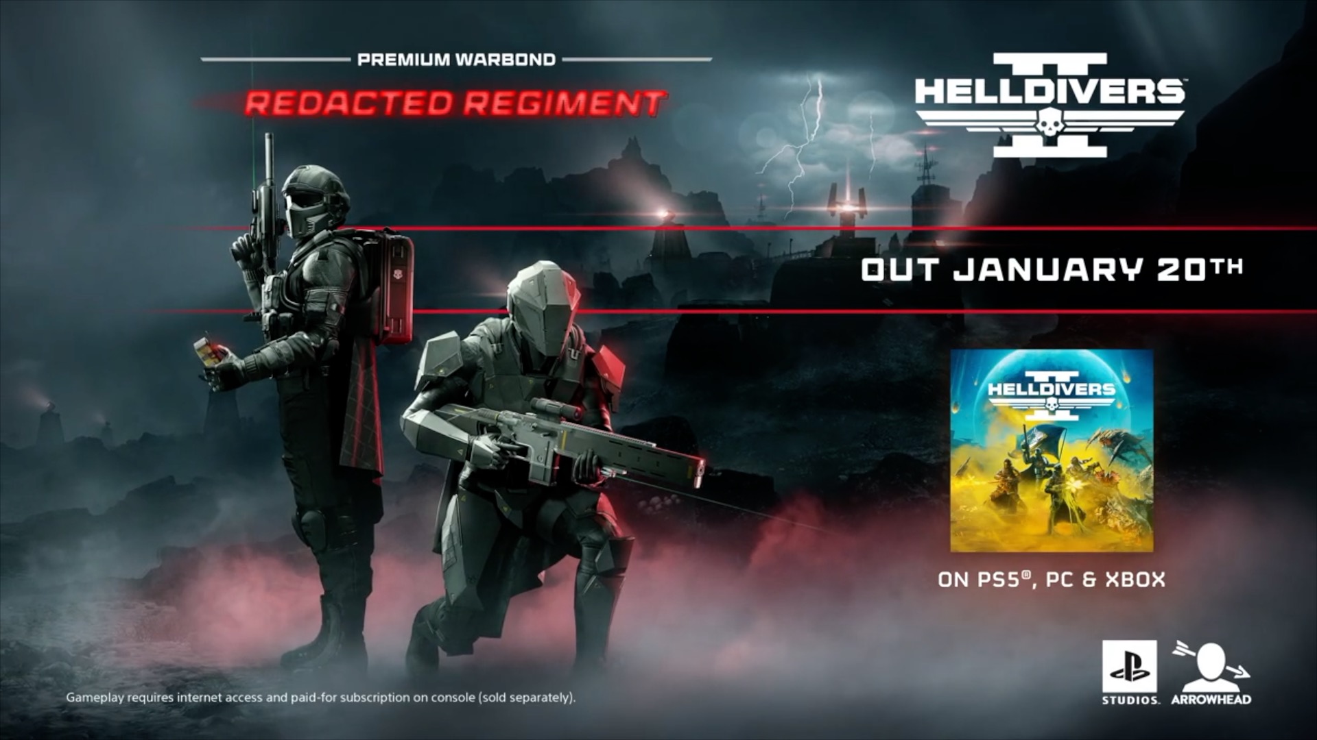 Helldivers 2 official redacted regiment warbond trailer