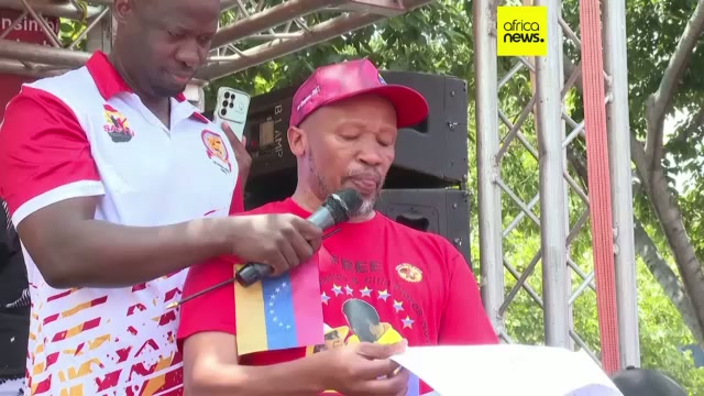Protesters in Johannesburg call on US to release Venezuela's Maduro