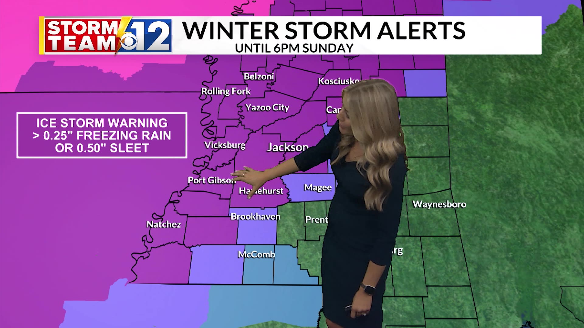 Sunday morning weather update - 1/25