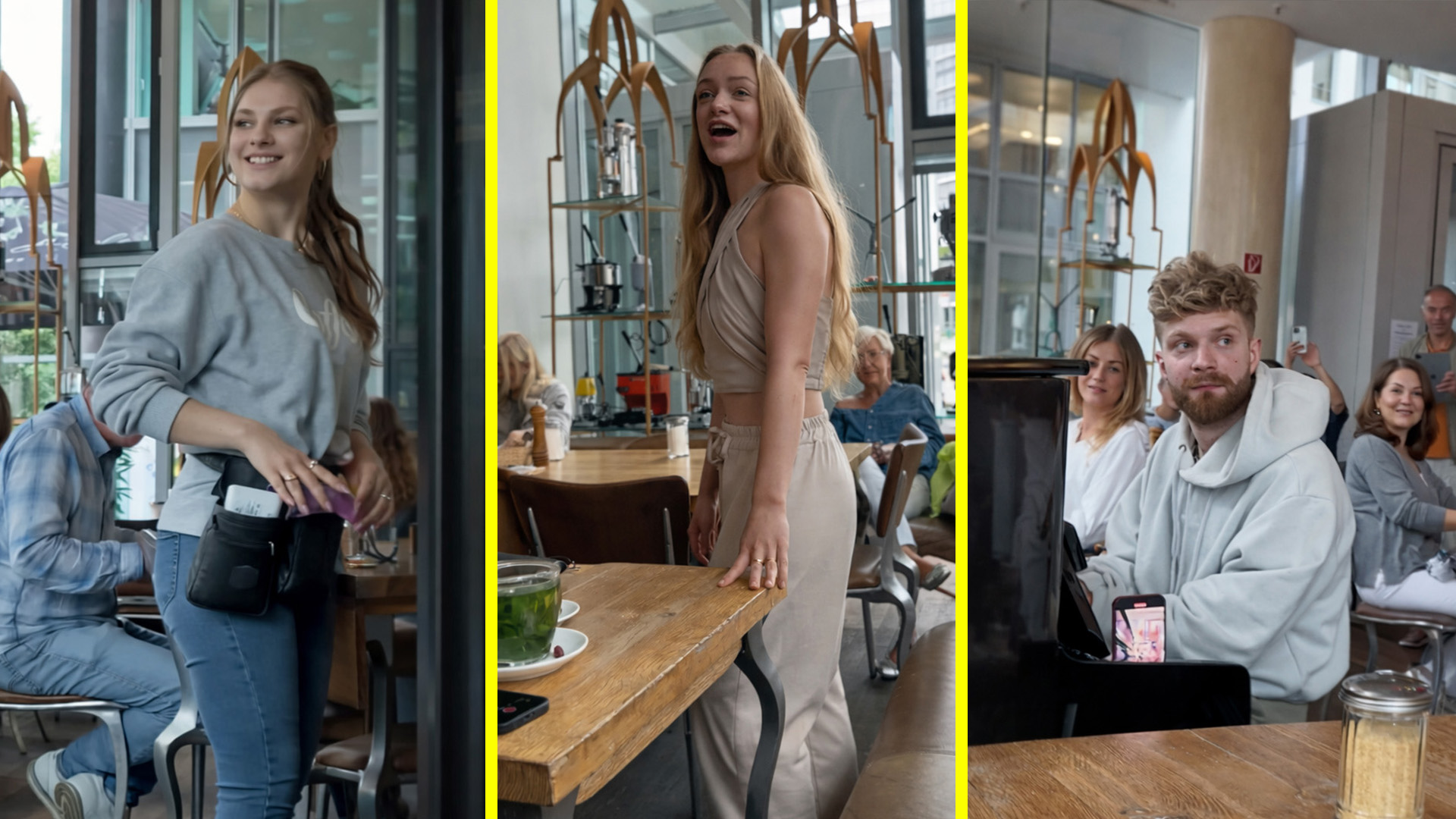 Unexpected opera performance in a coffee shop