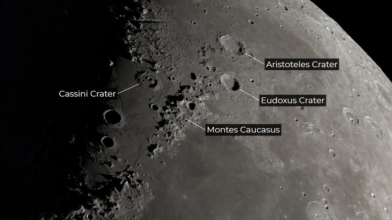 3 stunning lunar craters to explore during the half-lit first quarter ...