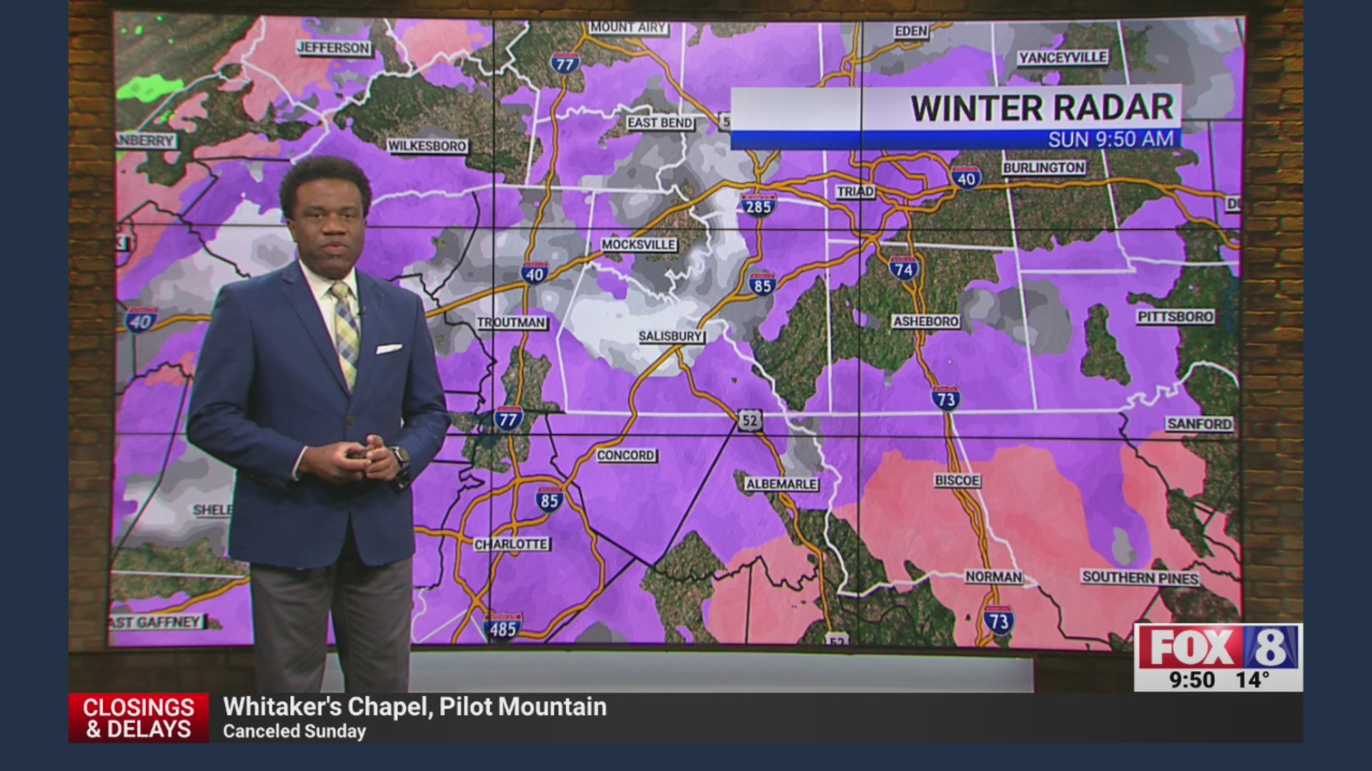 Sunday morning update on weather conditions in the Triad