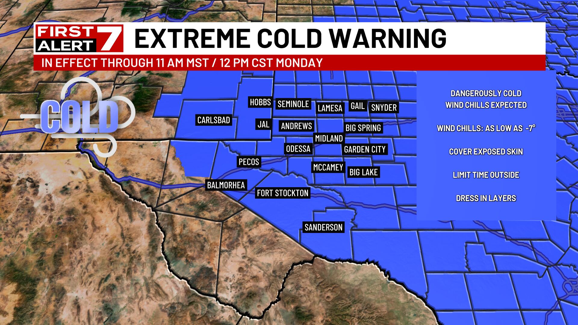 First alert: Snow showers exiting this afternoon across West Texas and ...
