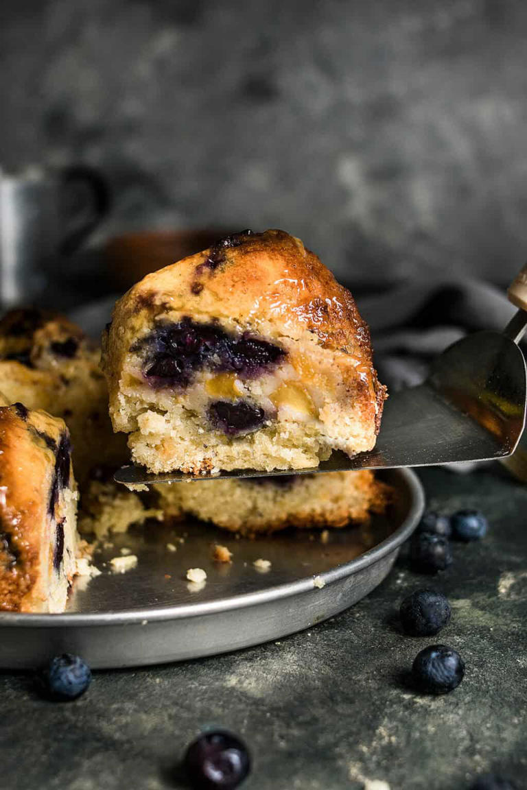 This peach blueberry bundt cake gets requested nonstop
