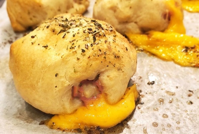 Cheese stuffed dough appetizers