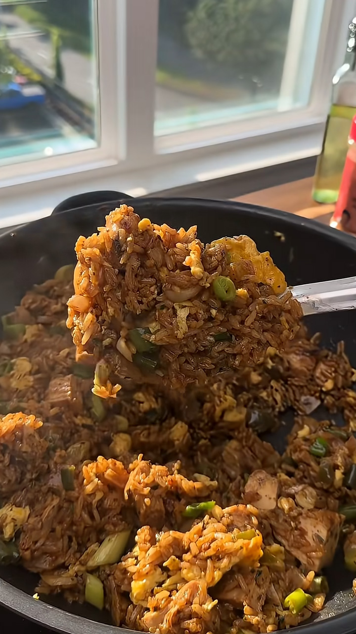 Fried rice made from leftovers and love