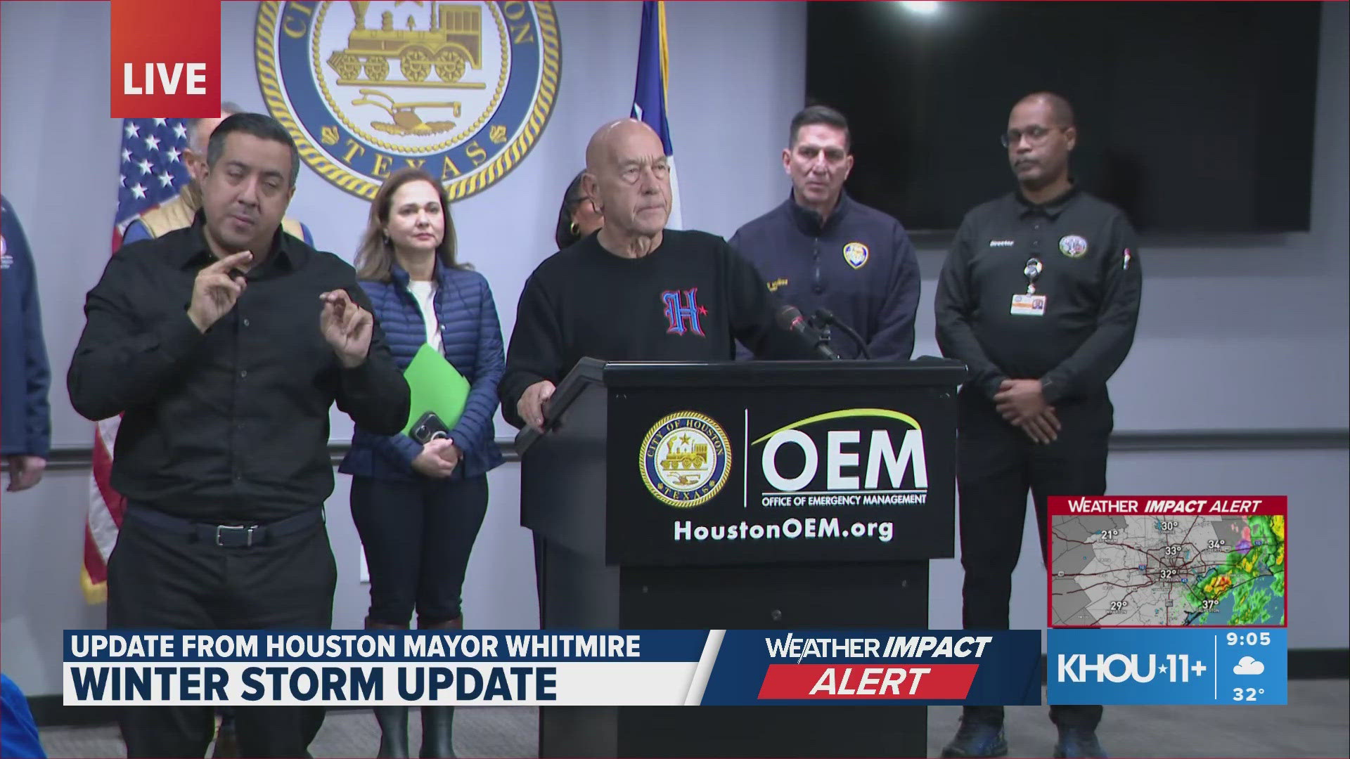 Mayor John Whitmire gives winter weather update for Houston following ...