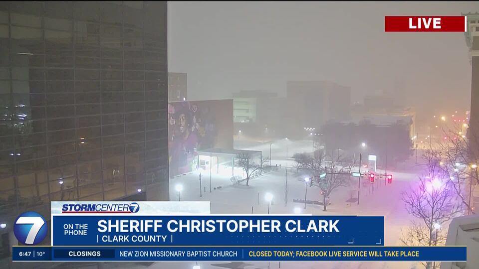 Clark County sheriff gives update on roads as winter storm moves ...
