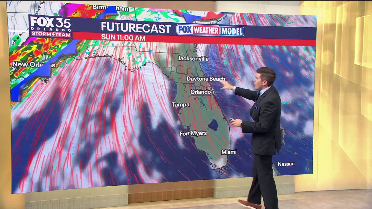 Orlando AM weather forecast: Cold front moving toward Central Florida ...