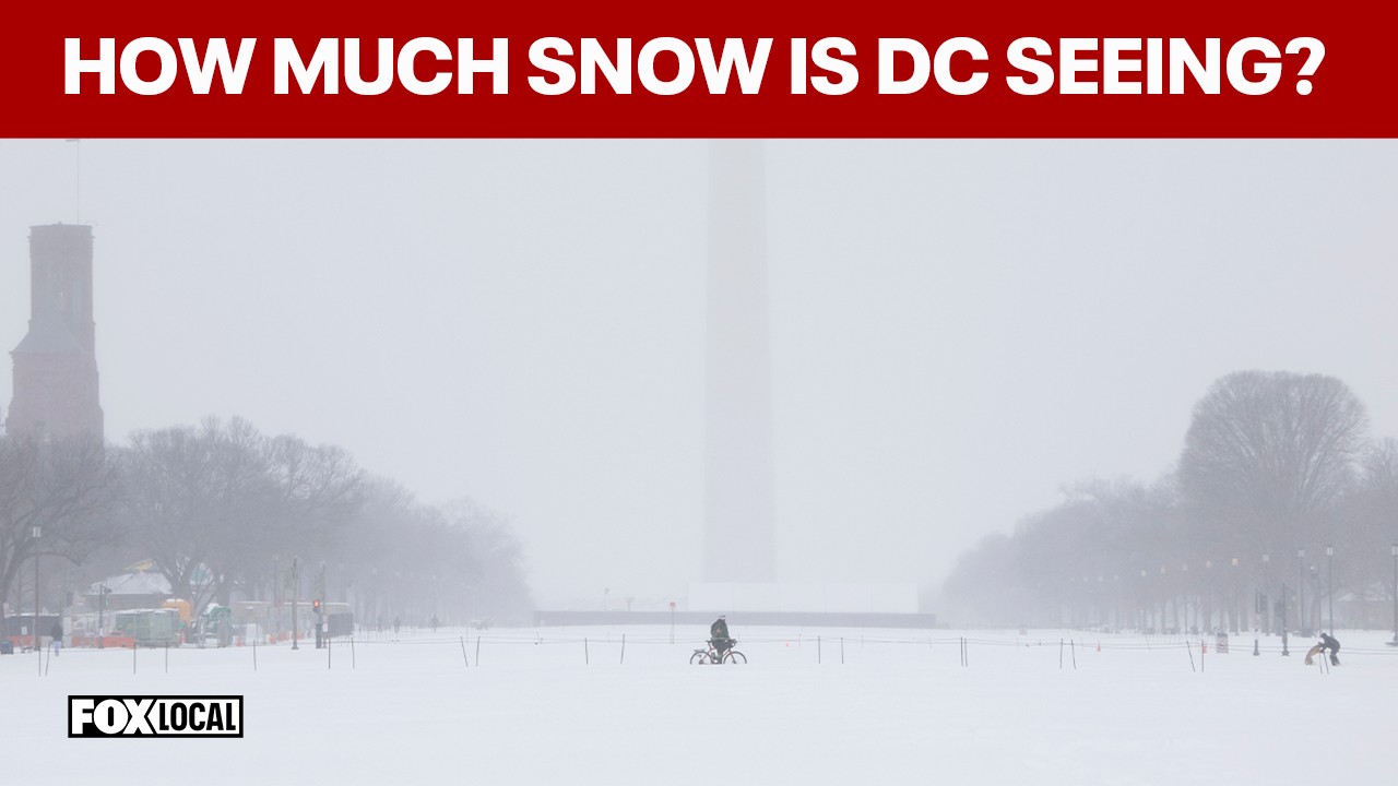 Snow storm: Snow accumulations around the DC region