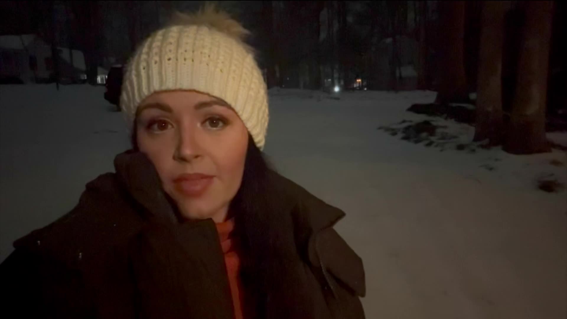 Caroline Coleburn sees sleet in Midlothian: 'My front yard is covered'