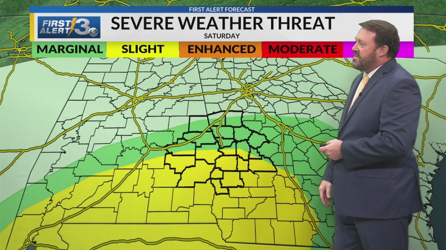 Chilly AM rain, afternoon storms, then turning cold!
