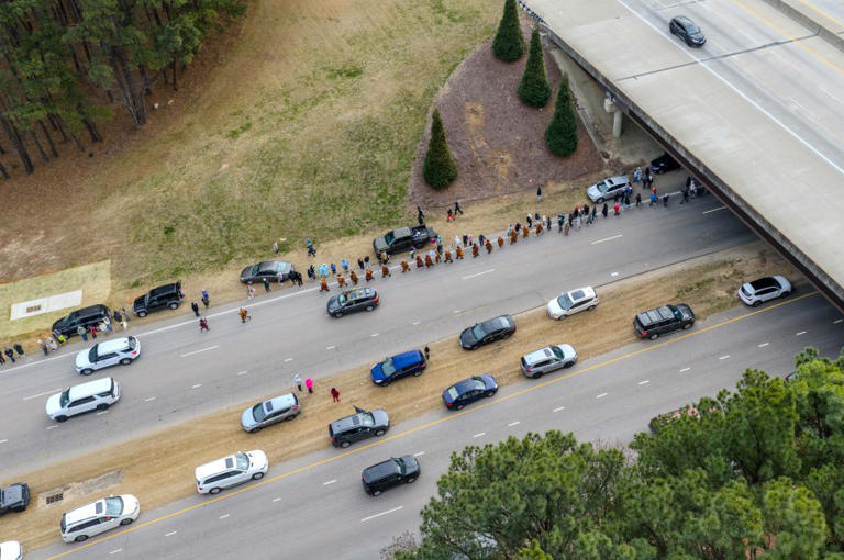 Monks 'Walk for Peace' Raleigh stop altered by weather; planned trek ...