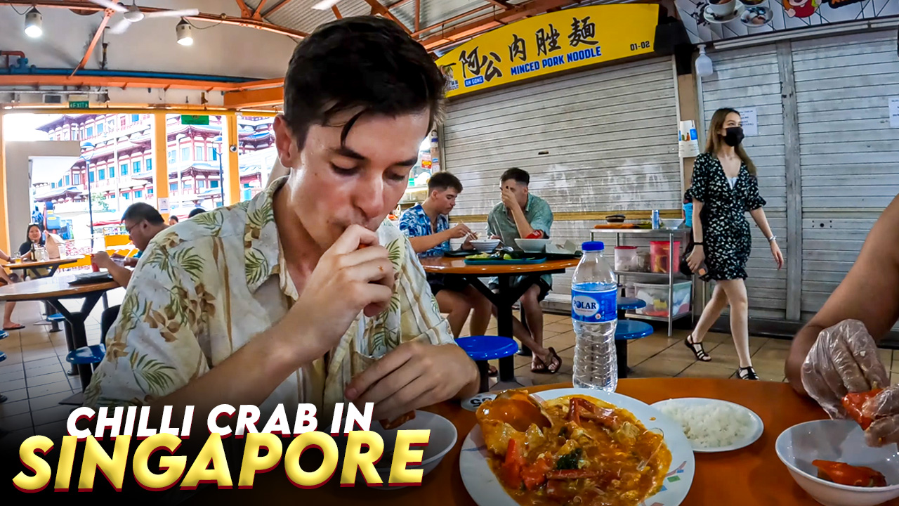 Best Hawker Food in Singapore: Chili Crab at Maxwell Food Center