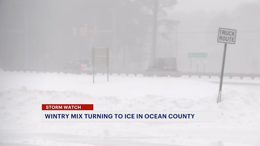 Storm watch live updates: Freezing rain changeover occurs in Ocean County