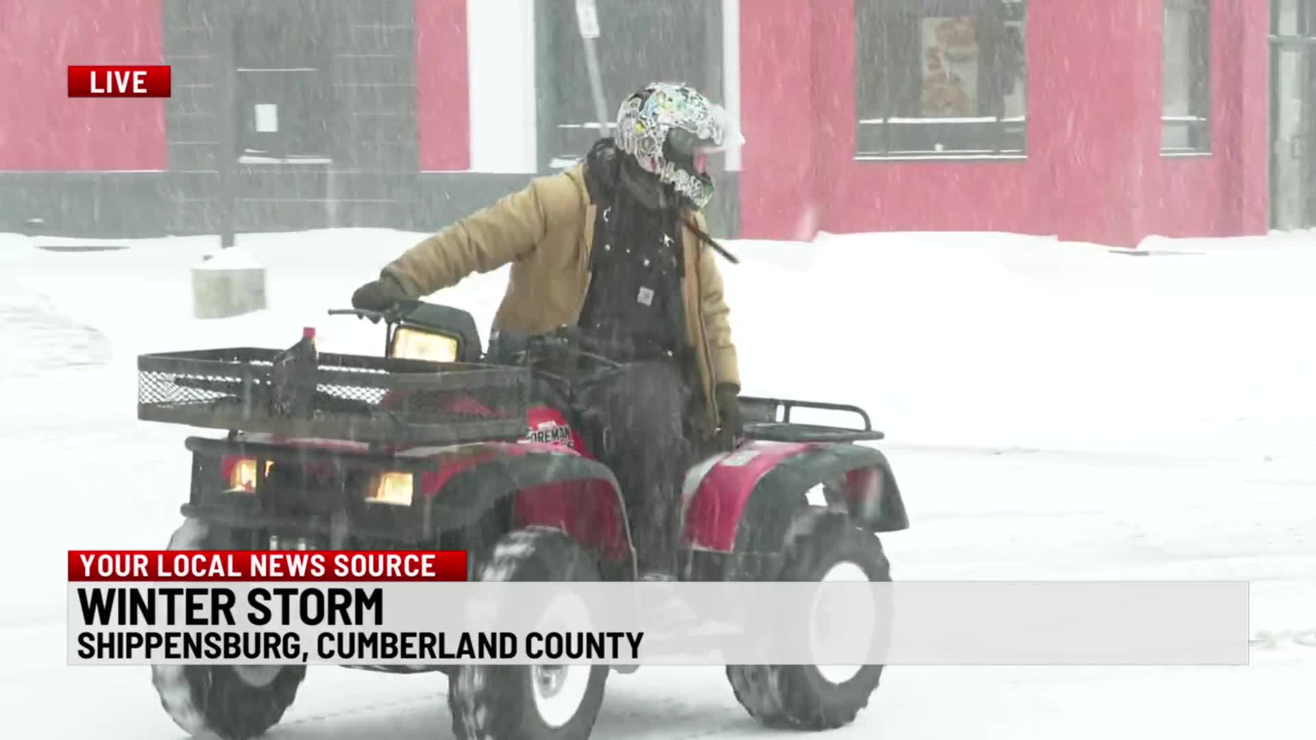 Person being towed crashes live on ABC27 News+