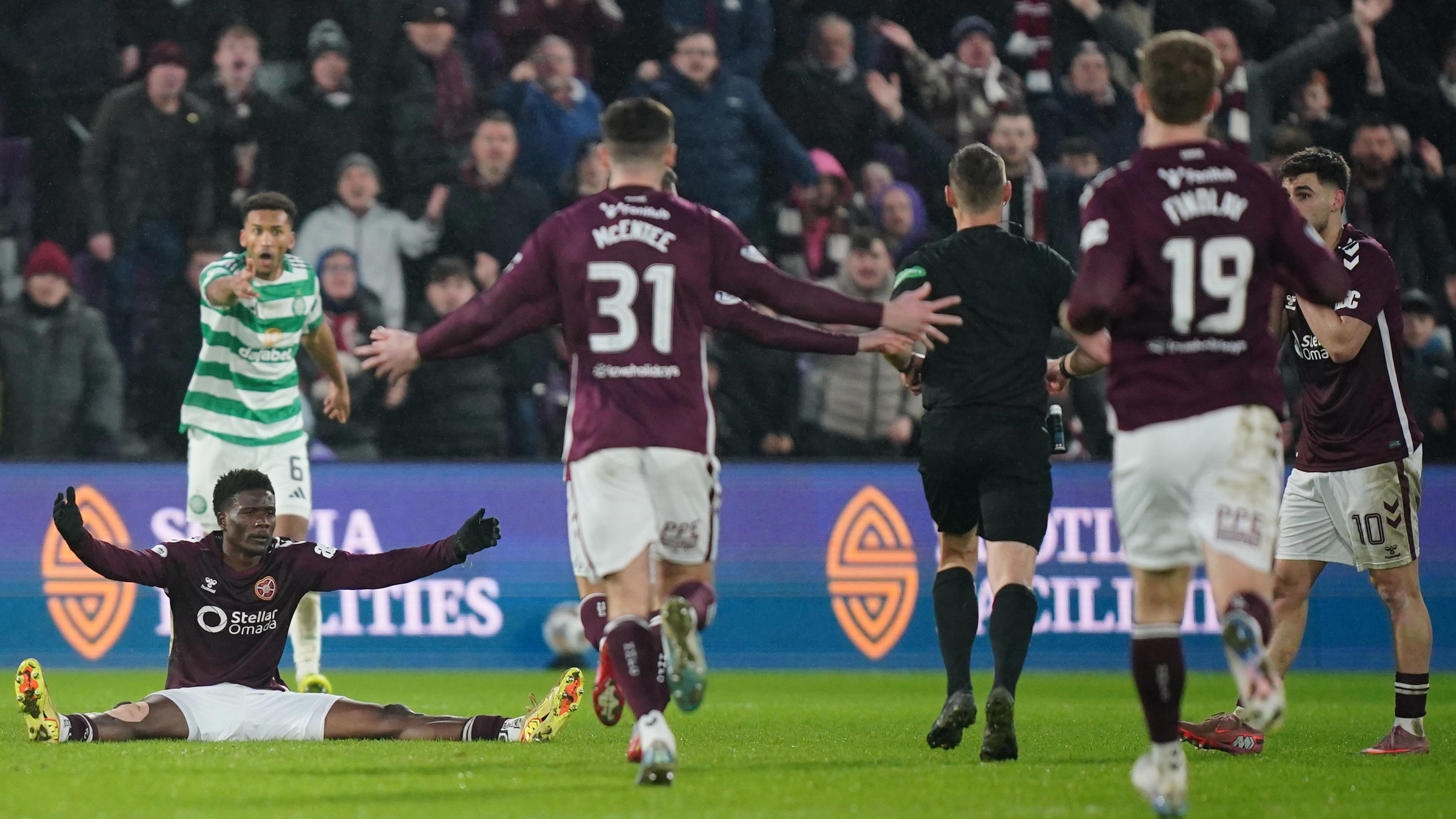Martin O’Neill riled by Auston Trusty red card decision in draw at Hearts