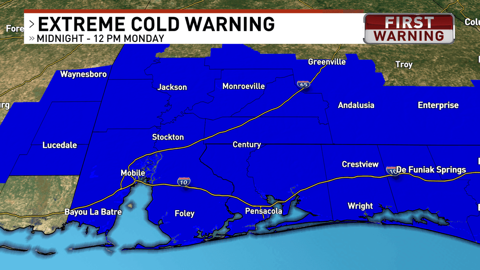 Severe weather threat for WEAR-TV area ends, extreme cold on the way