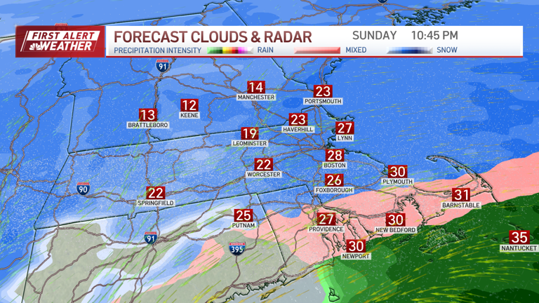 Tracking the storm: Snowfall rates of 2-3 inches an hour expected Sunday