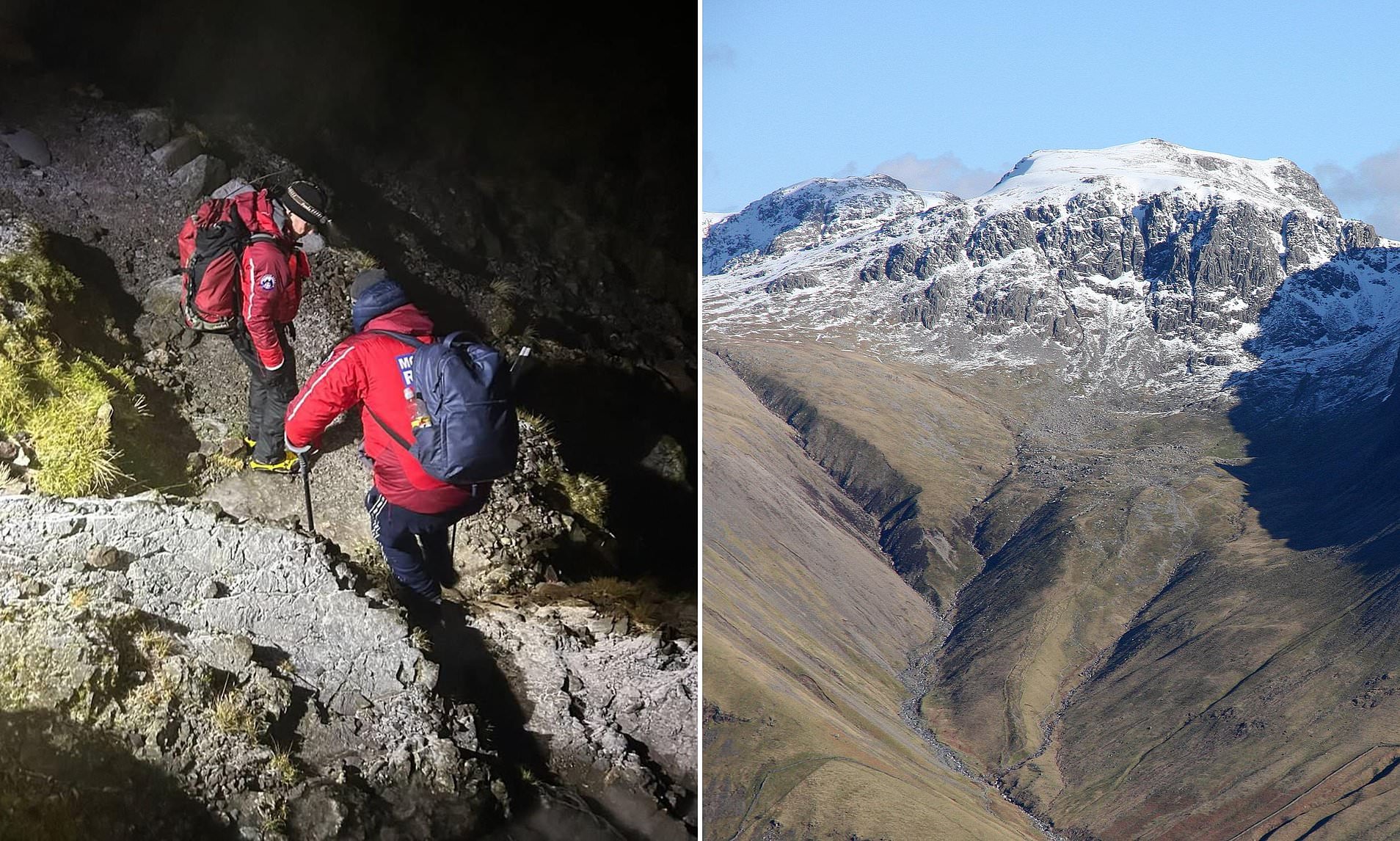 Hunt to find two rescued walkers who fled hotel that put them up late ...