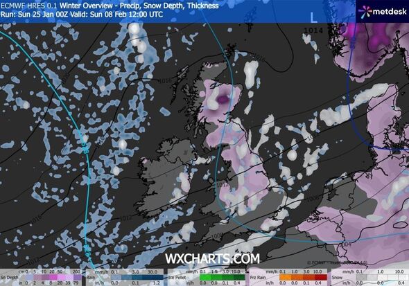 Snow maps show 21 counties buried as 97cm blizzard hits UK - full list