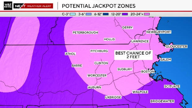 20+ inches of snow could fall in Boston area. Maps show the latest ...