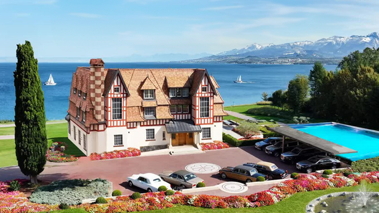 Touring a $64M Lake Geneva mansion with private marina