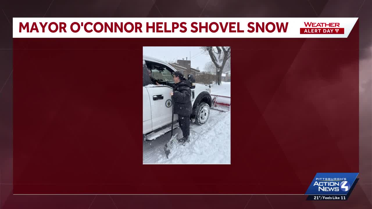 Corey O'Connor helps shovel areas in Pittsburgh, provides update on ...